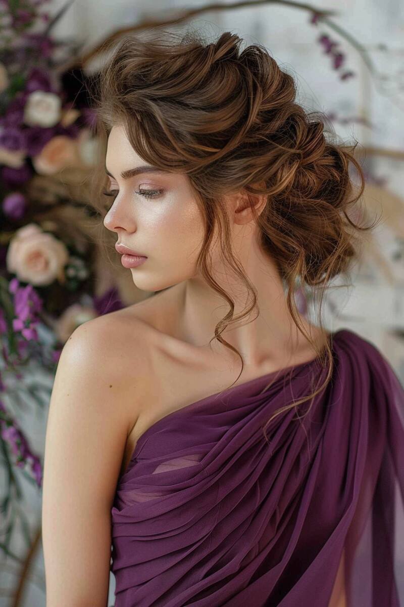 33 Stunning One Shoulder Dress Hairstyles For A Flawless Look! - Style ...